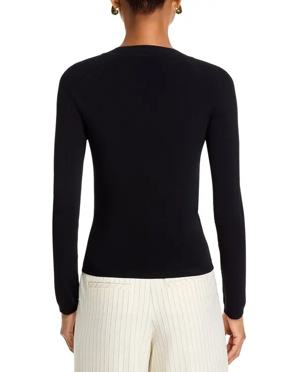 L'Agence Gretchen Knit Top - Black/gold