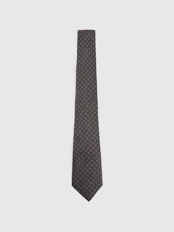 REISS Pelosa Floral Neck Tie - Grey