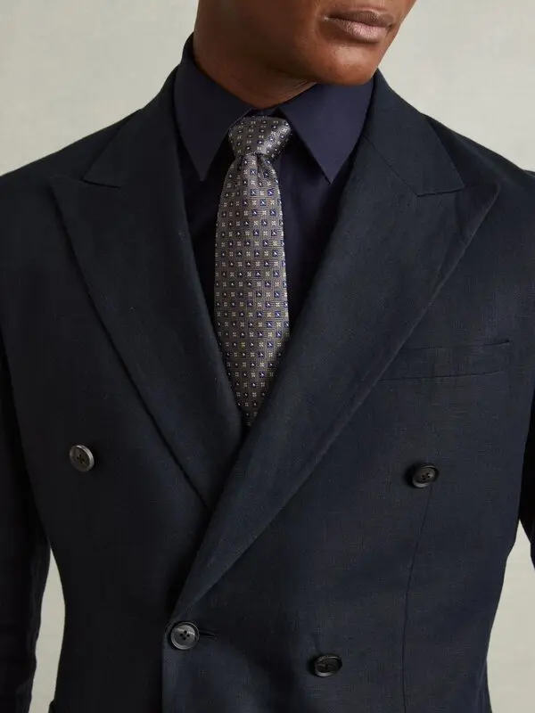 REISS Pelosa Floral Neck Tie - Grey