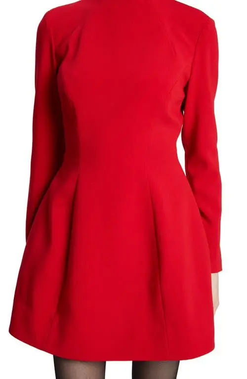 Bardot Delphi Long Sleeve Mini Dress - Deep Red