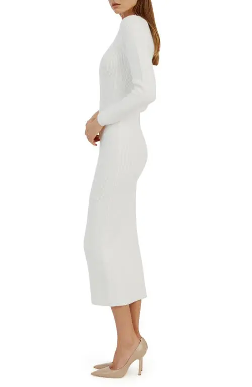 Bardot Kavala Long Sleeve Rib Sweater Dress