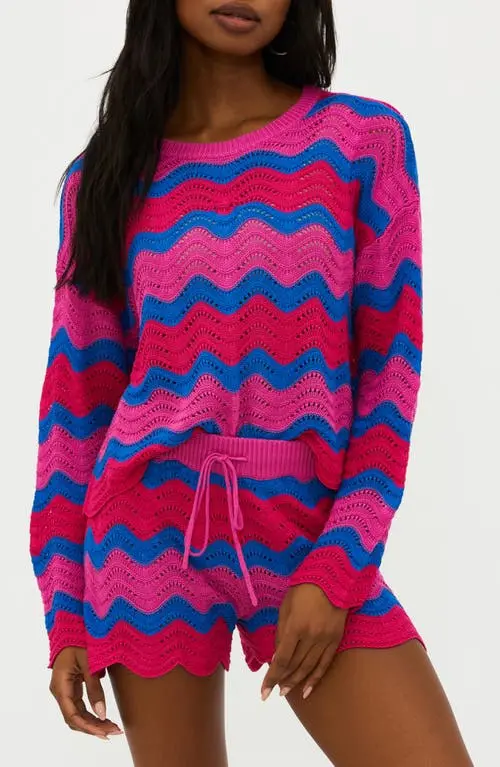 Beach Riot Beach Cover-up Sweater - Orchid Wav