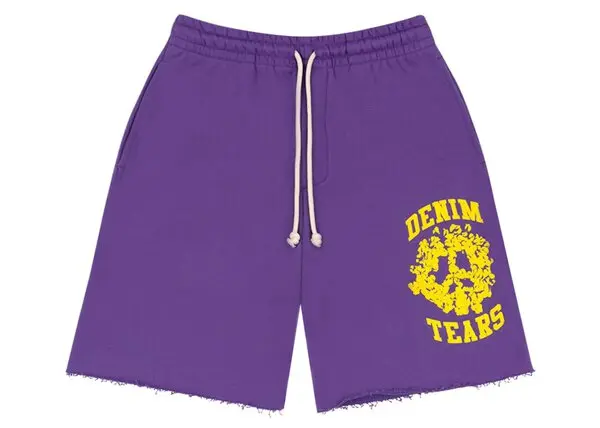DENIM TEARS University Sweat Shorts - Purple