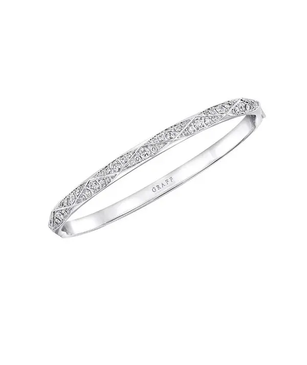 Graff Laurence Signature Pavé Diamond Bangle - White Gold