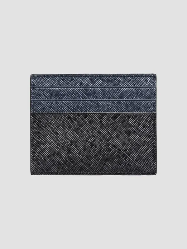 Prada Saffiano Leather Card Holder - Black