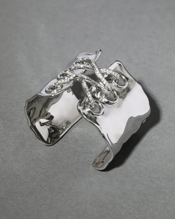 Alexis Bittar Solanales Lace Up Cuff Bracelet - Silver