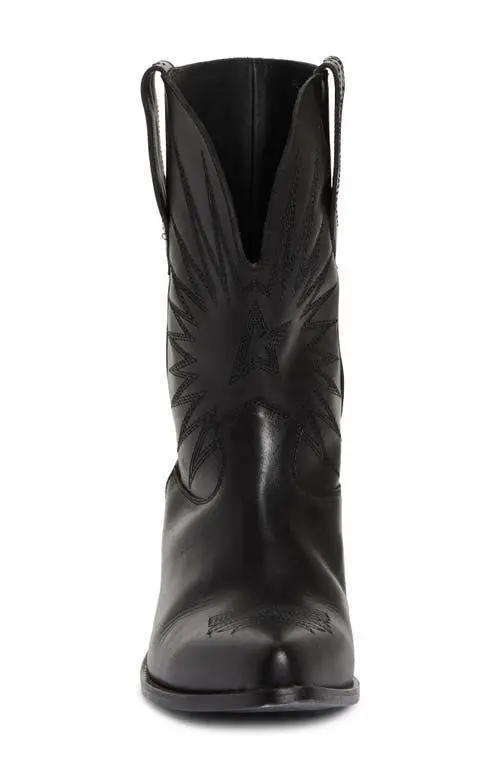 GOLDEN GOOSE Wish Star Pointed Toe Western Boots - Black