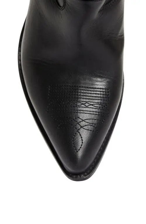 GOLDEN GOOSE Wish Star Pointed Toe Western Boots - Black