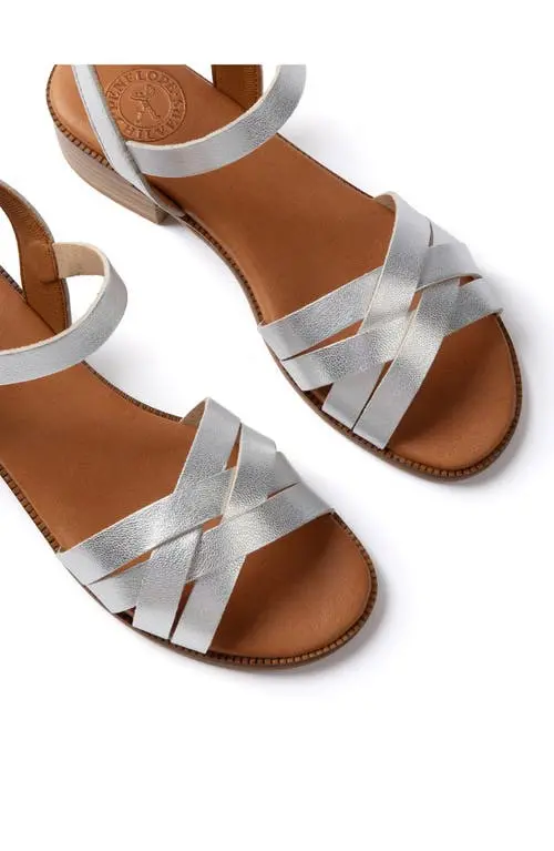 Penelope Chilvers Shepherdess Ankle Strap Sandal - Silver
