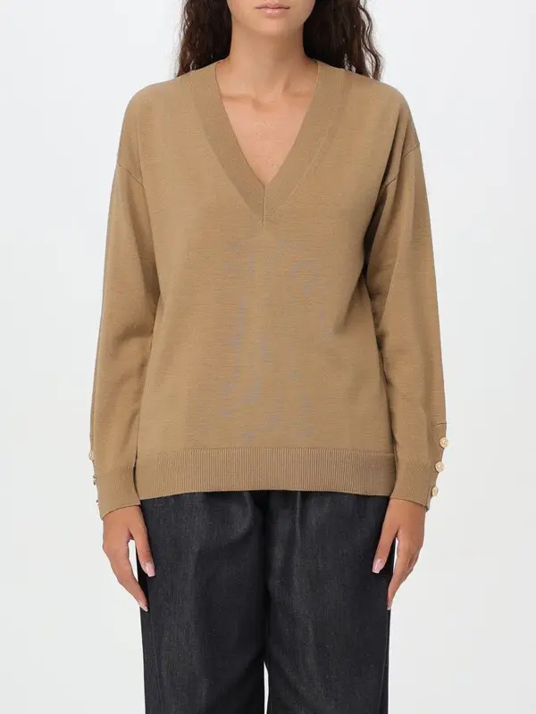 Michael Kors Button Detailed V-neck Sweater