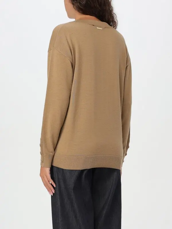 Michael Kors Button Detailed V-neck Sweater