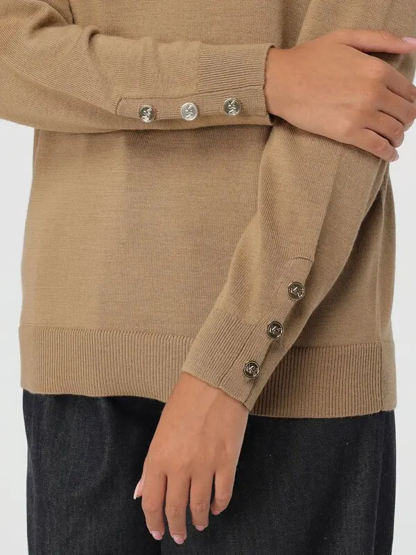 Michael Kors Button Detailed V-neck Sweater