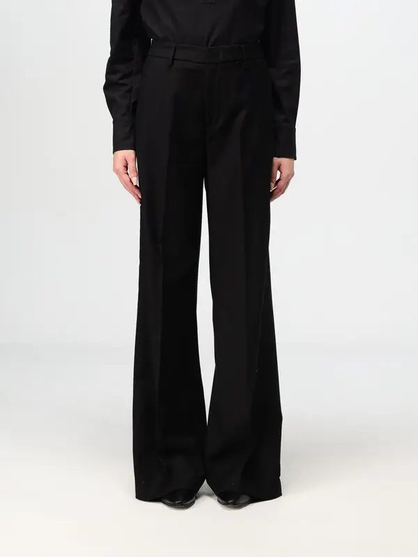 PT TORINO Tailored Wide Leg Pants - Black