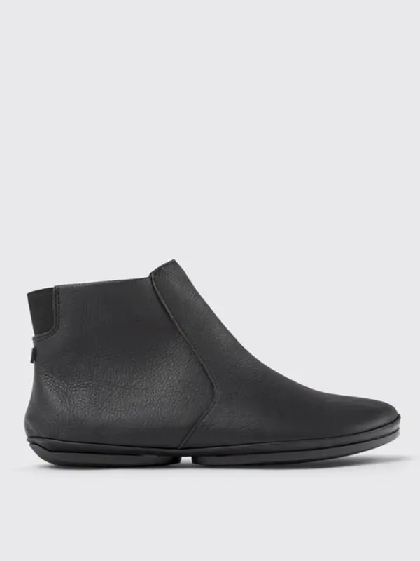 Camper Flat Ankle Boot - Black