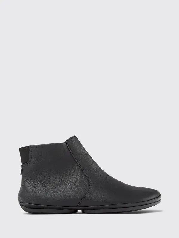 Camper Flat Ankle Boot - Black