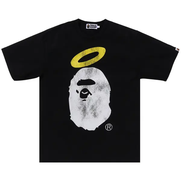 A BATHING APE X Union Pigment Dyed Ape Head Tee - Black