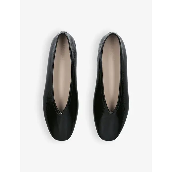 Le Monde Beryl Luna Pointed-toe Leather Pumps - Black