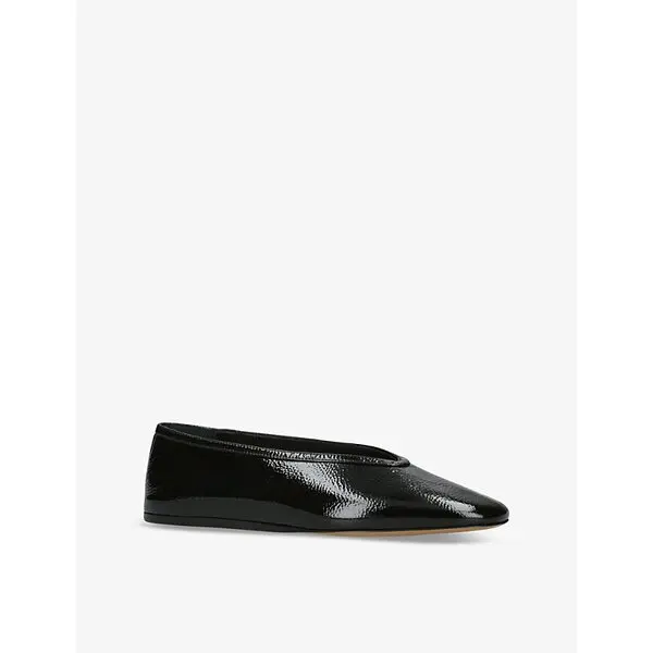 Le Monde Beryl Luna Pointed-toe Leather Pumps - Black
