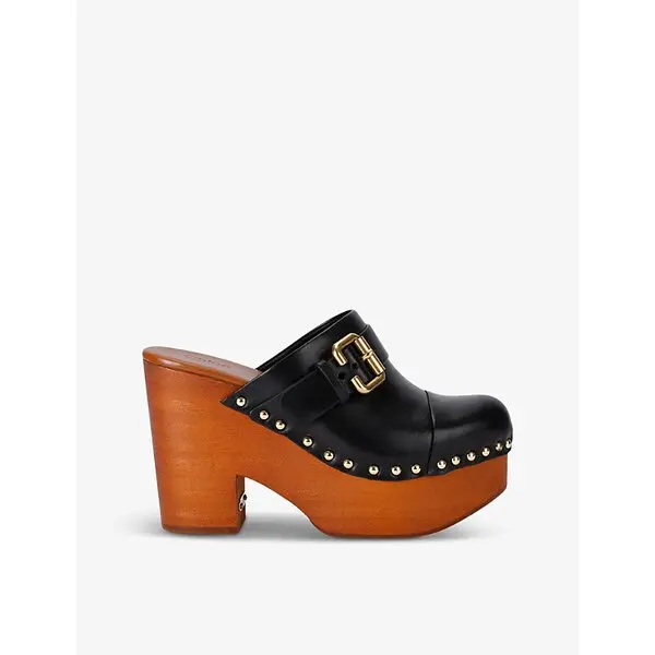 Chloé Jeanette Wedge Cowhide Clogs