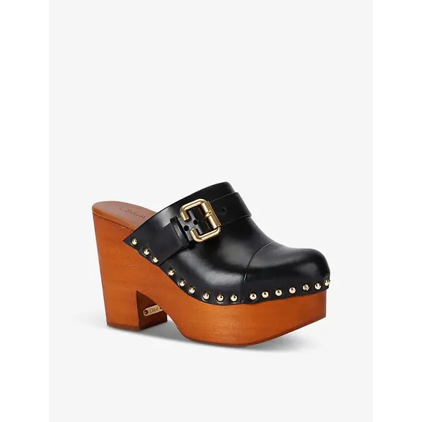 Chloé Jeanette Wedge Cowhide Clogs