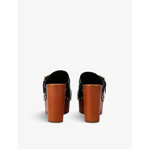 Chloé Jeanette Wedge Cowhide Clogs