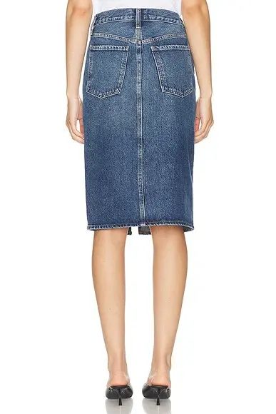 AGOLDE Gaia Denim Skirt With Front Vent