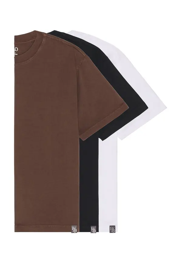 WAO The Relaxed Tee 3 Pack In Multi