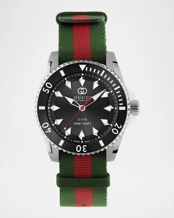 Gucci Dive 40mm Nylon-strap Watch - Multi