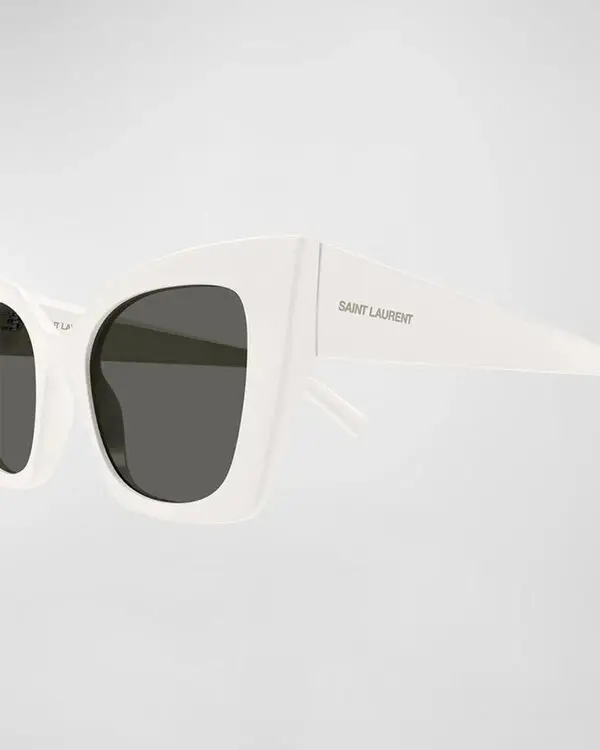 Saint Laurent Fashion Show Bio Nylon Cat-eye Sunglasses - Ivory