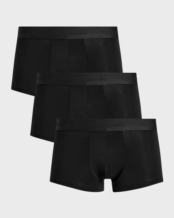 Commando 3-pack Micro-modal Trunks - Black