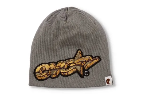 A BATHING APE X Ovo Knit Cap - Grey