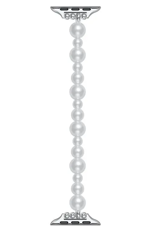 POSH TECH Maeve 42mm Imitation Pearl Apple Watch Bracelet - White