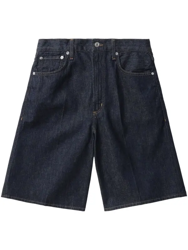 AGOLDE Nolan Pleated Denim Shorts