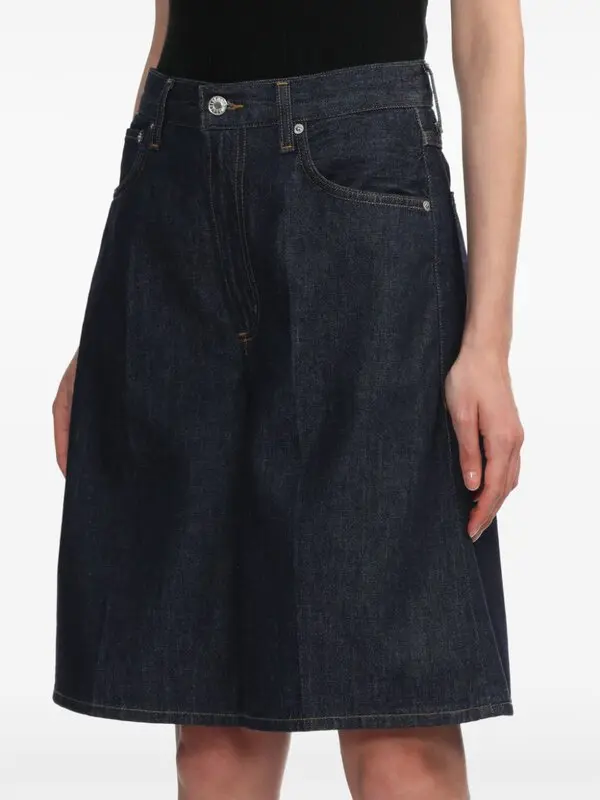 AGOLDE Nolan Pleated Denim Shorts