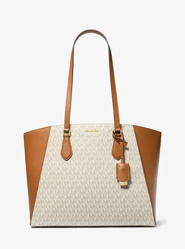 Michael Kors Signature Logo Tote Bag - Natural