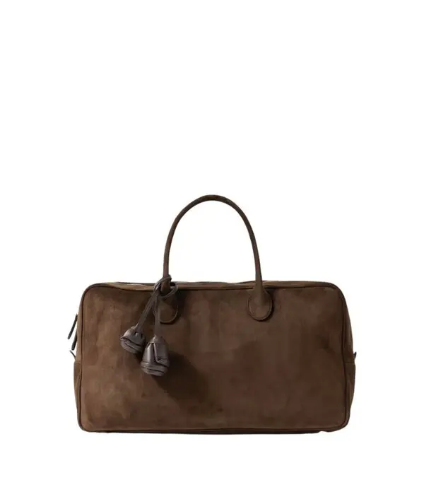 Magda Butrym Brigitte Large Leather-trimmed Suede Tote - Brown