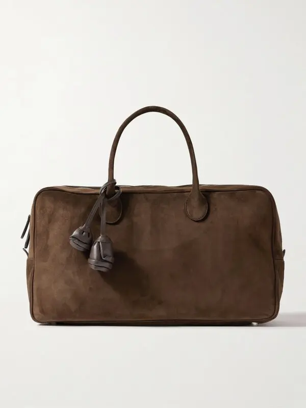 Magda Butrym Brigitte Large Leather-trimmed Suede Tote - Brown