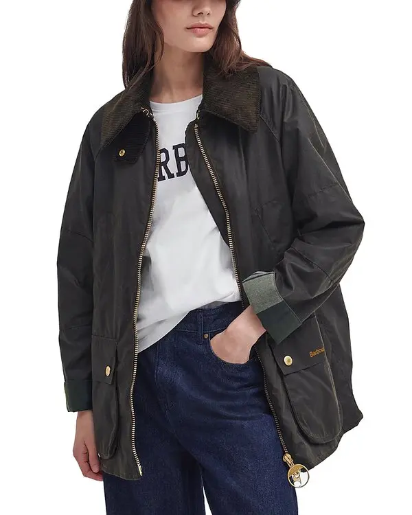 Barbour Allerston Waxed Coat - Olive/ancient