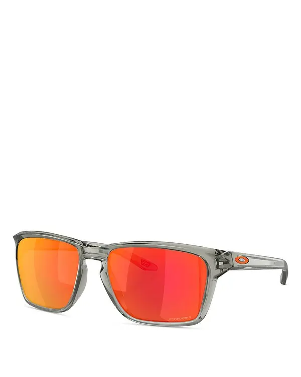 Oakley Sylas Rectangular Sunglasses - Gray/orange Solid