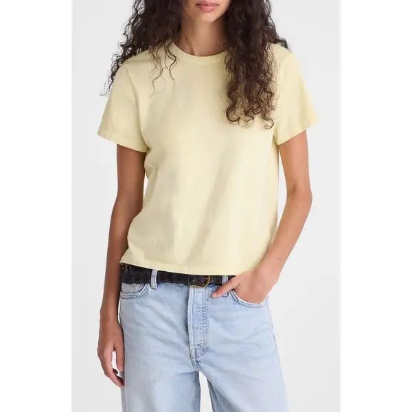 Madewell Perfect Crewneck T-shirt - Candlelight