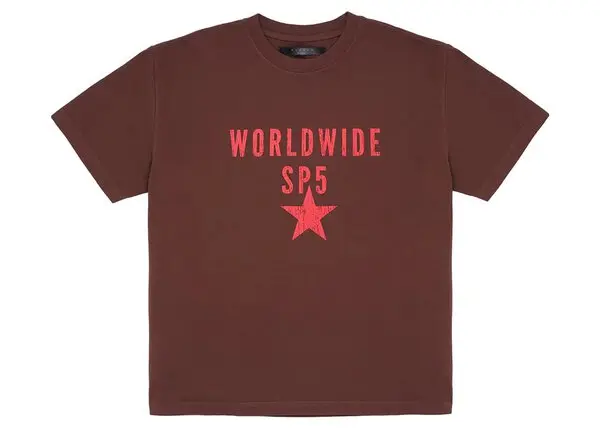 SP5DER Oversized Worldwide Sp5 Tee Shirt - Chocolate