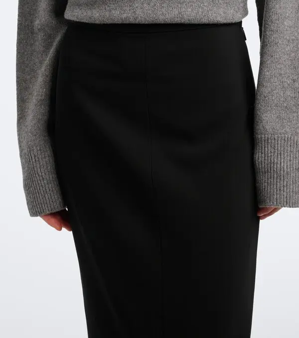 THE ROW Matias Wool-blend Midi Skirt
