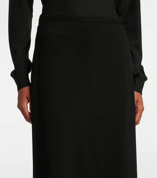 THE ROW Matias Wool-blend Midi Skirt