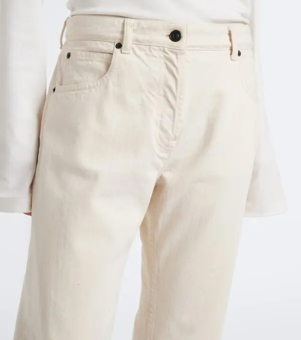 THE ROW Rioco Mid-rise Straight Jeans - White