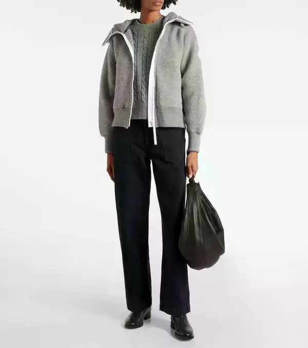 Canada Goose Wool-blend Bomber Jacket - Grey