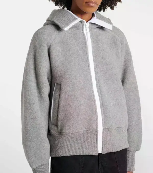 Canada Goose Wool-blend Bomber Jacket - Grey