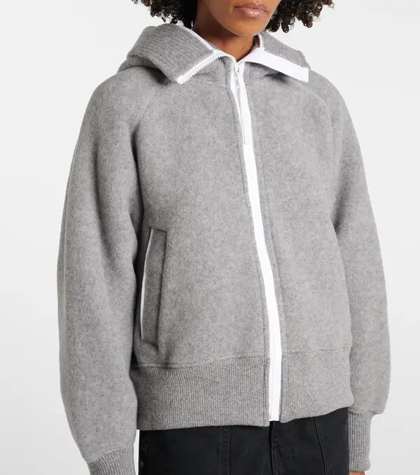 Canada Goose Wool-blend Bomber Jacket - Grey