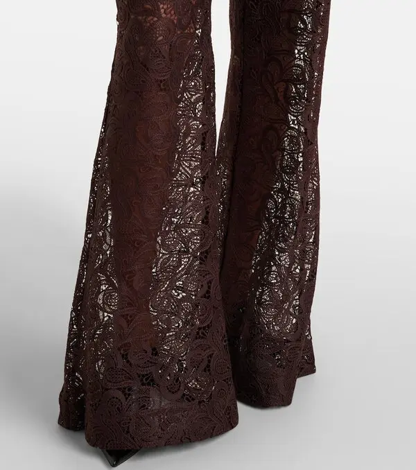 Zimmermann Lace Flared Trousers - Brown