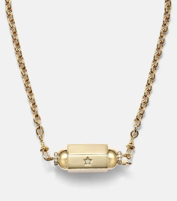 MARIE LICHTENBERG Jumbo Pendant Necklace With Diamonds