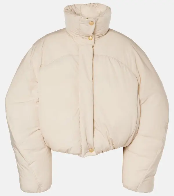 Jacquemus La Doudoune Courte Caraco Puffer Jacket - White